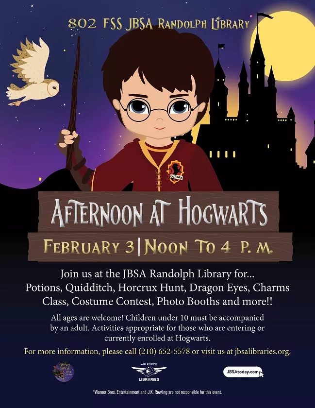 Harry Potter Events February 2024 | Joint Base San Antonio Libraries